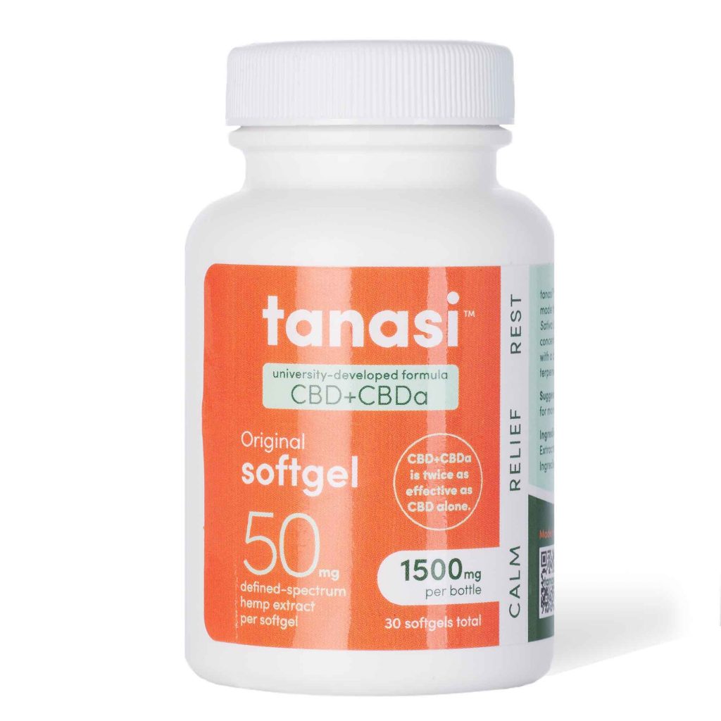 CBD+CBDA Softgels | Full Spectrum, University Developed Pills | Tanasi